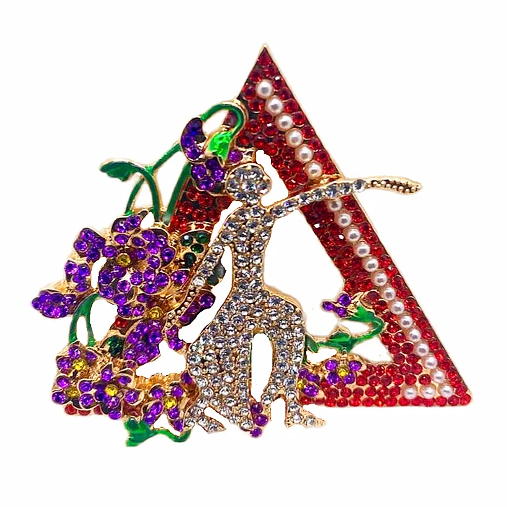 Great Quality Sparking Diamond Crystal Enamel Colors Sorority Triangles ...
