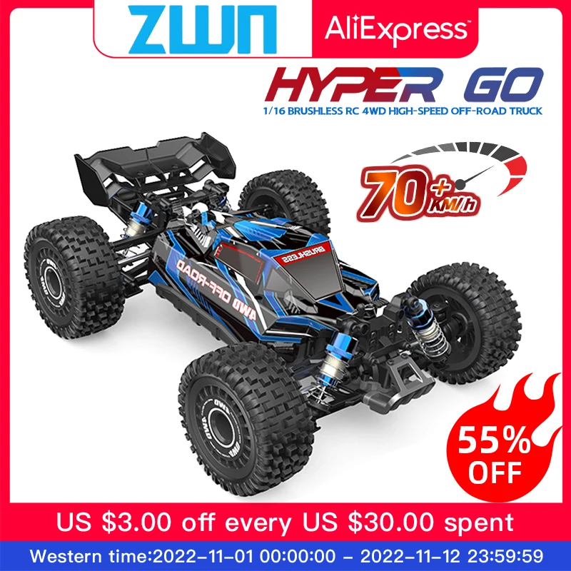 Mjx 16207 70km/h Brushless Rc Car 4wd Electric High Speed Off-road Remote Control Drift Monster ...