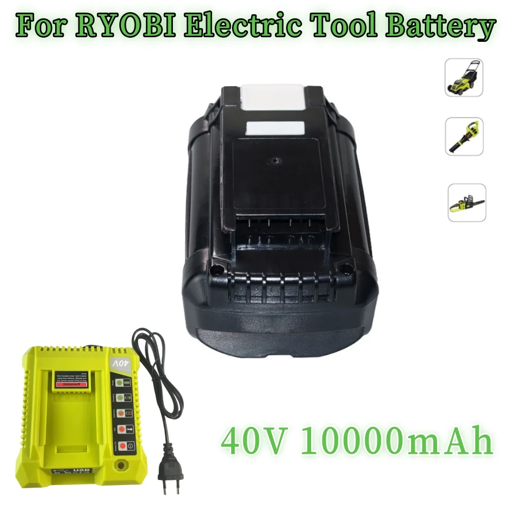 40V-10-0Ah-Li-Ion-Rechargeable-For-Ryobi-RY40502-RY40200-40-V-Cordless ...