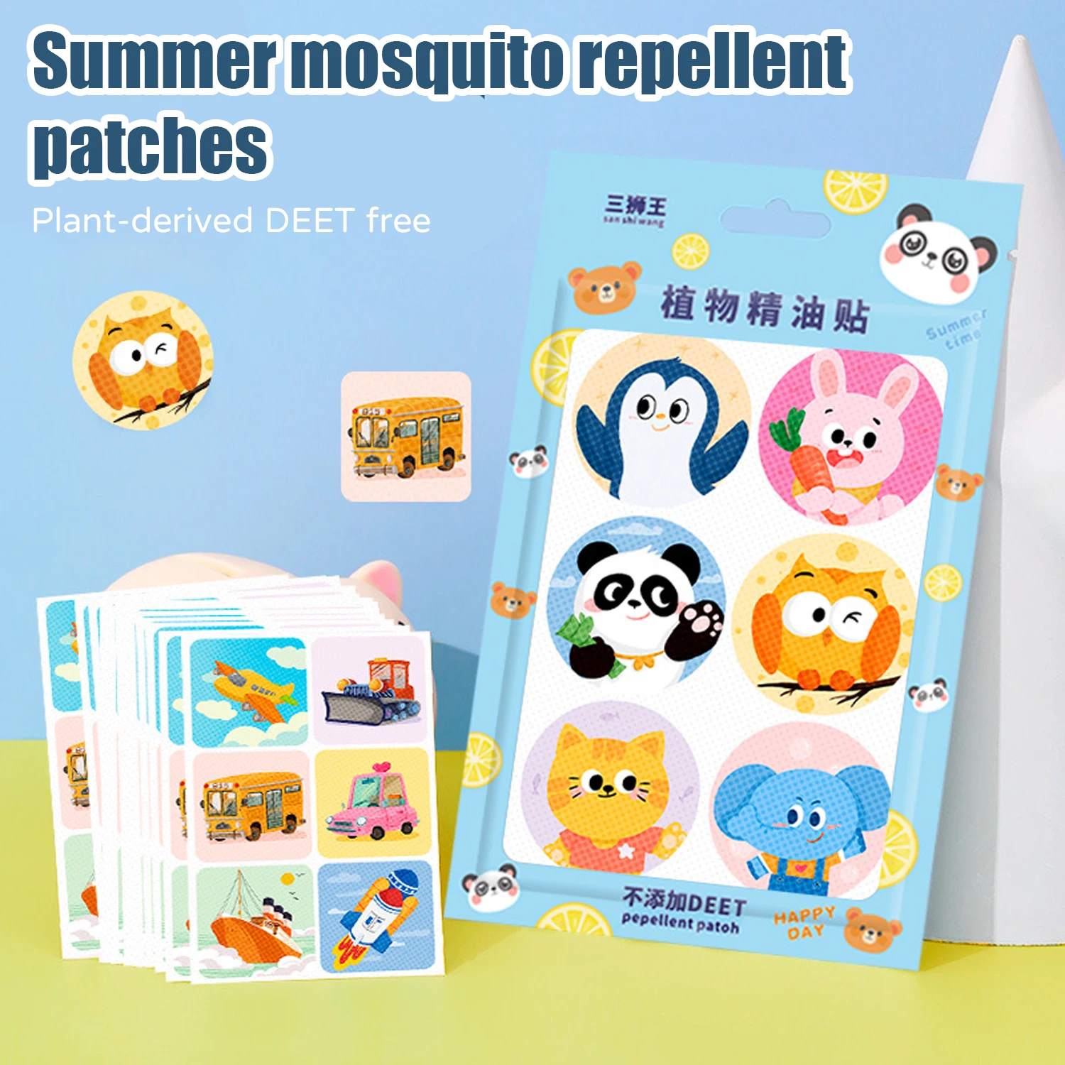 36-summer-children-s-cartoon-mosquito-stickers-natural-plant-oils-baby ...