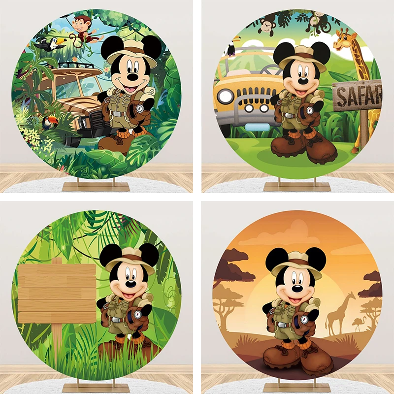 Cubierta-de-fondo-redonda-de-Mickey-y-Safari-decoraci-n-de-fiesta-de ...