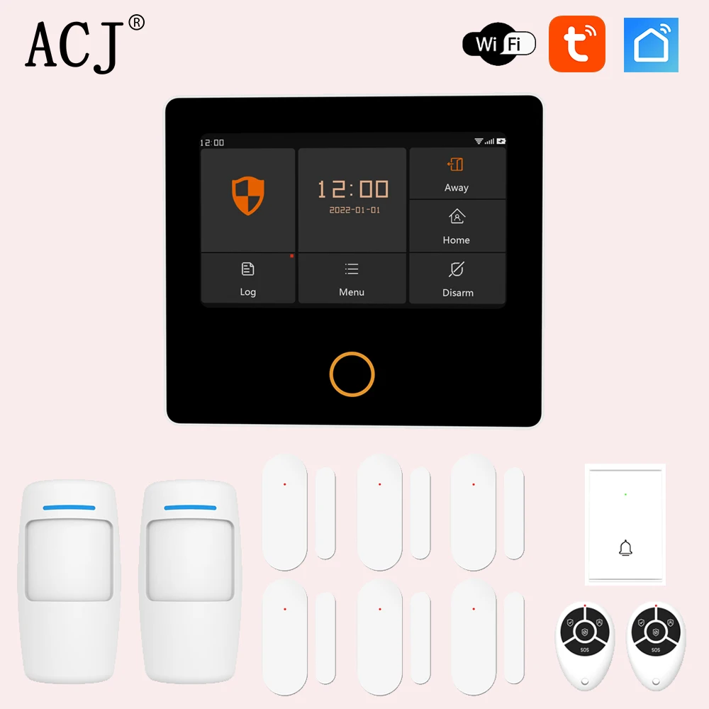 ACJ-Tuya-Smart-Wireless-Alarm-Host-4G-WiFi-Home-Security-Alarm-System ...