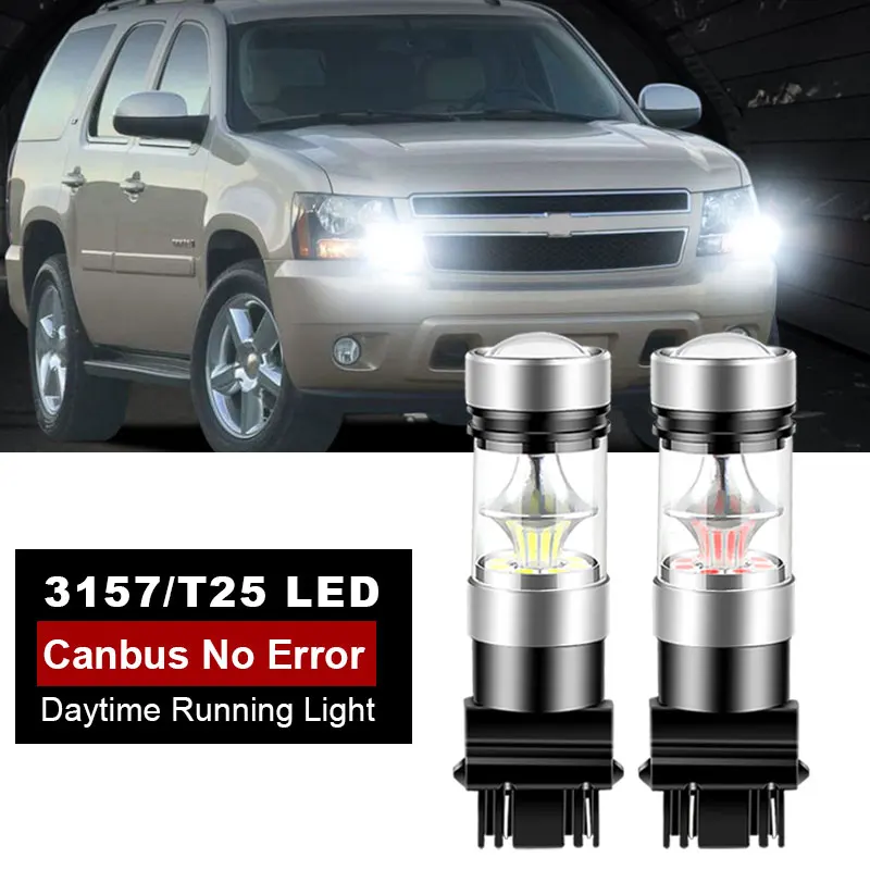 2x-For-Chevrolet-Tahoe-2007-2014-Avalanche-2007-2013-LED-Daytime ...