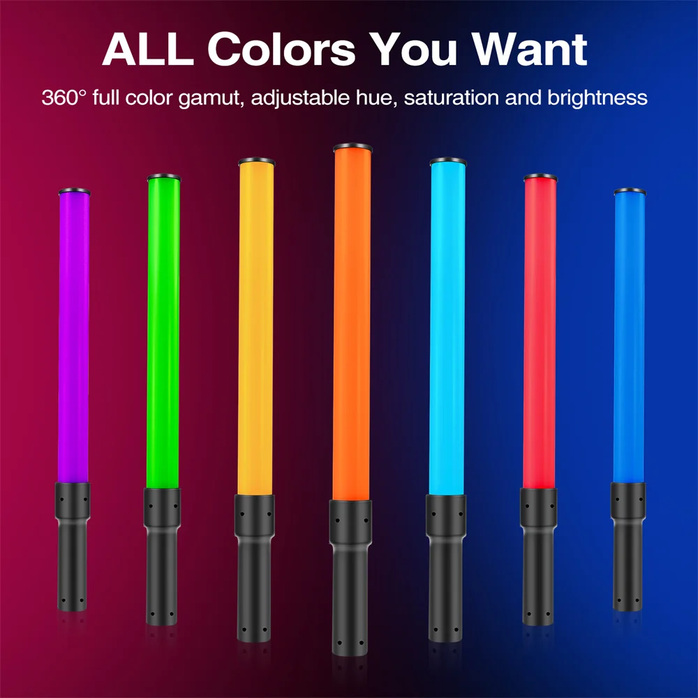 Handheld RGB Colorful Video Stick Light 50CM LED Light Wand CRI 95 ...