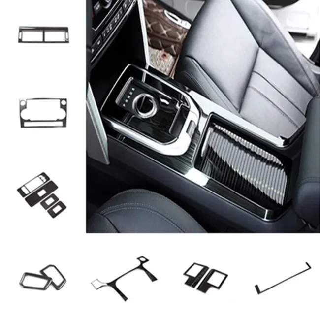 Black-Stainless-steel-Center-Console-Frame-Decoration-Cover-Trim-For ...