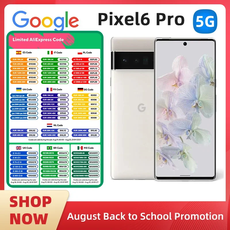 Google-Pixel-6-Pro-5G-Unlocked-Mobile-Phone-6-7-12GB-RAM-128-256GB-ROM ...