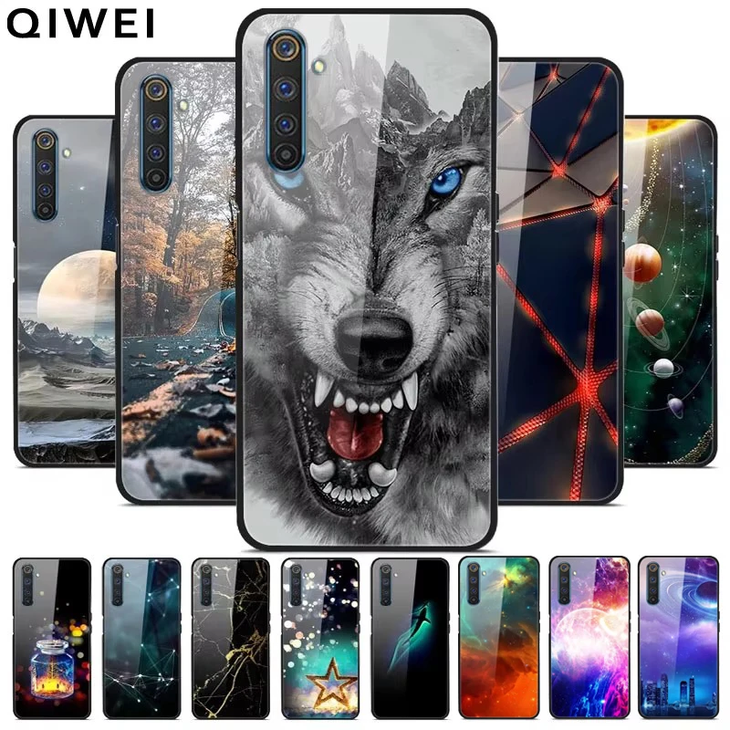 For-OPPO-Realme-6-pro-Cases-Tempered-Glass-Phone-Back-Cover-for-Realme ...