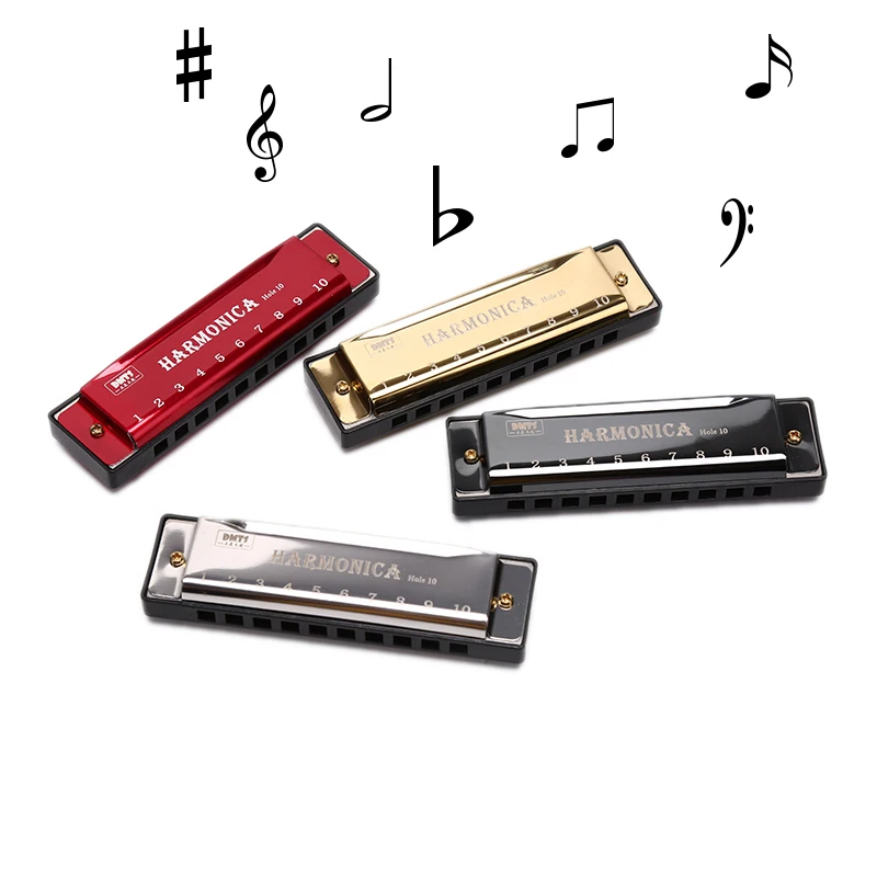 10-Hole-Harmonica-Mouth-Organ-Puzzle-Musical-Instrument-Beginner ...