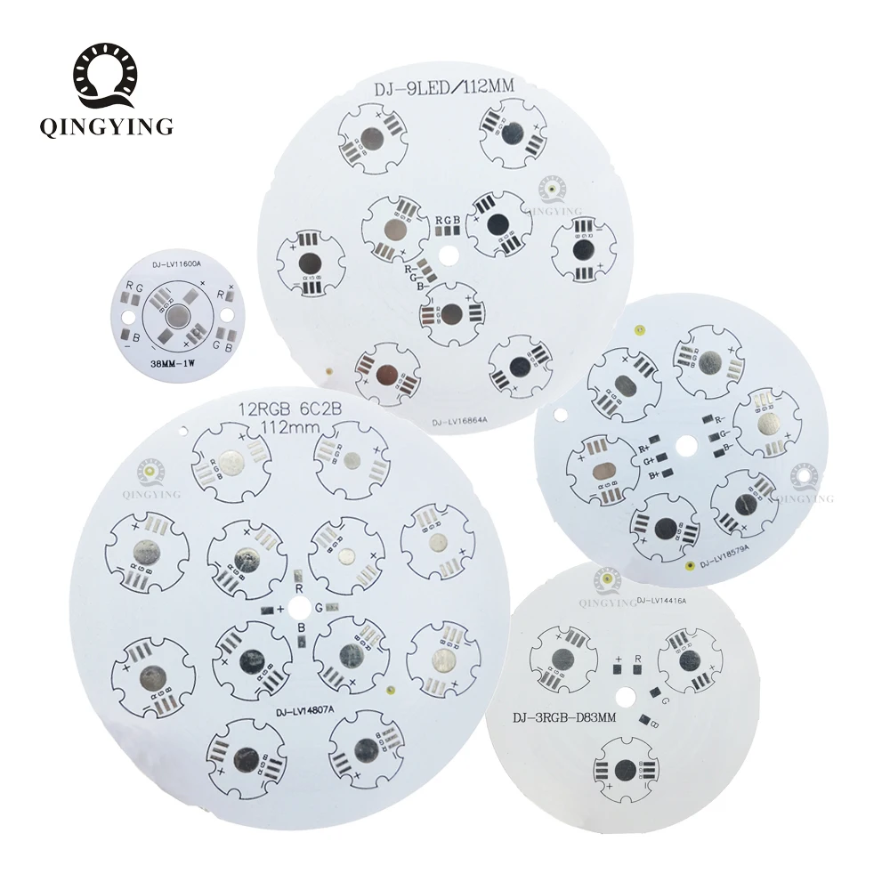 10pcs-6pin-LED-RGB-Board-1LED-3LED-6LED-9LED-12LED-Aluminum-Base-Plate ...