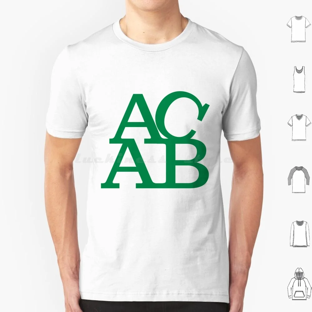 Acab-T-Shirt-Big-Size-100-Cotton-Acab-1312-Football-Glasgow-Antifa ...