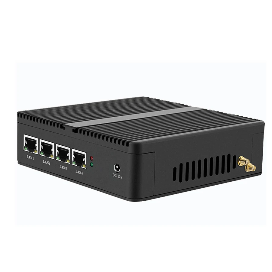 Firewall Router Pfsense Fanless Mini Pc Celeron J1900 Quad-core 4 Lan ...