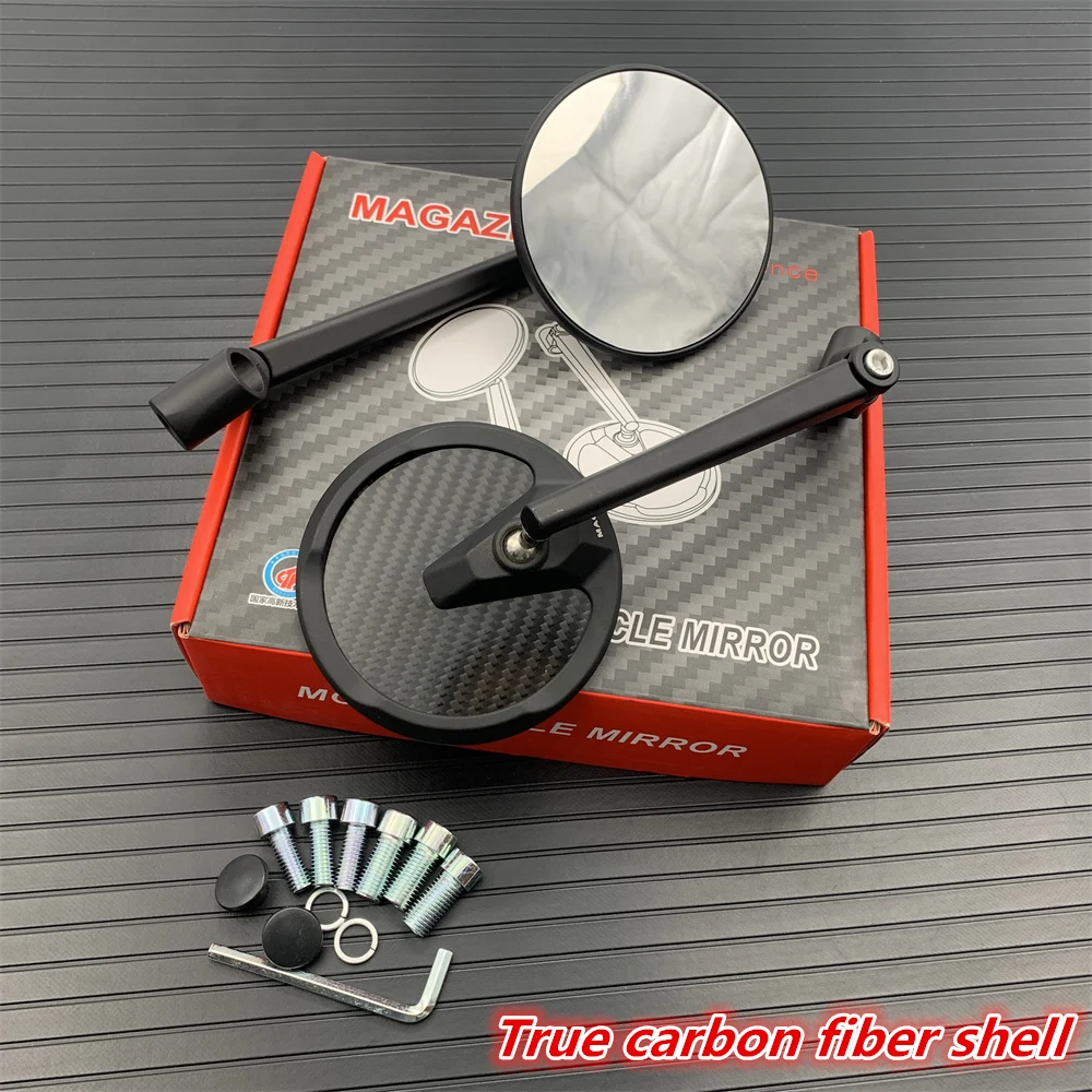 true carbon fiber motorbike moto rear view mirrors for kawasaki honda ...