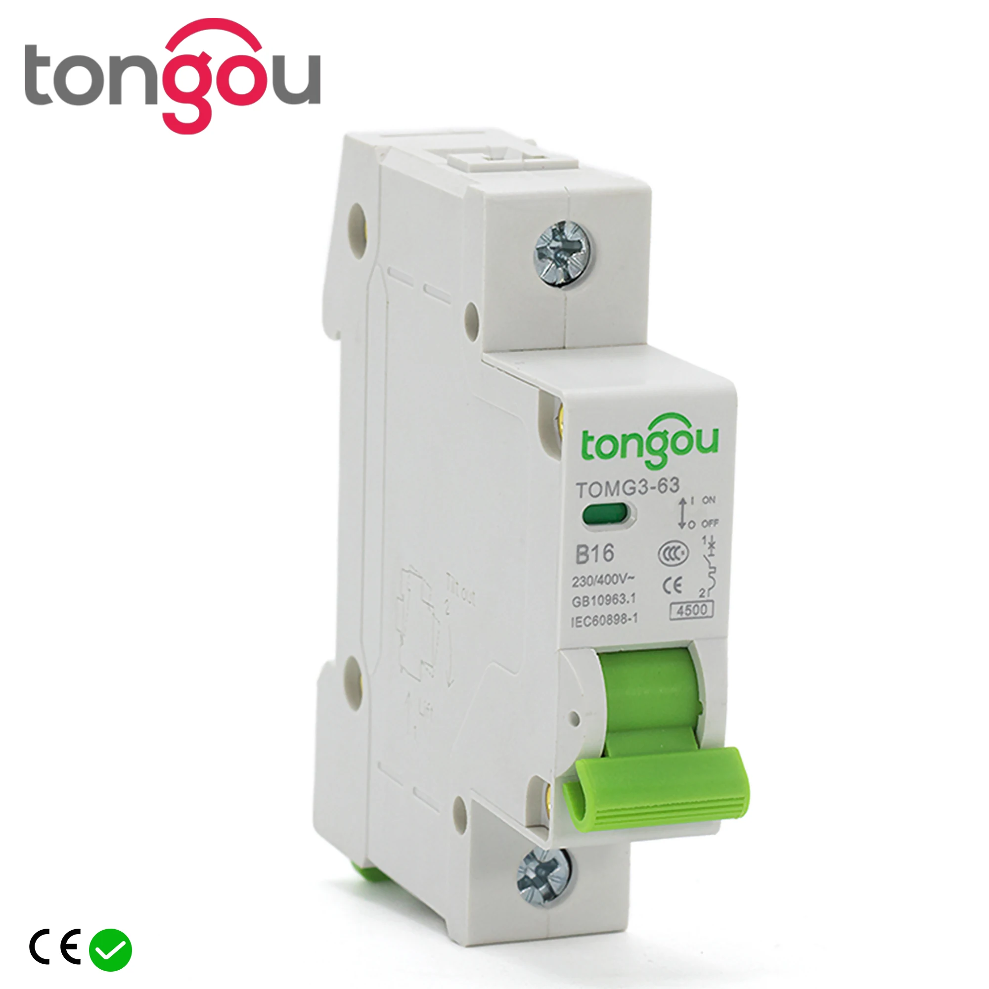 Type B Curve 1 Pole MCB 18mm Miniature Circuit Breaker 4.5KA AC 110V ...