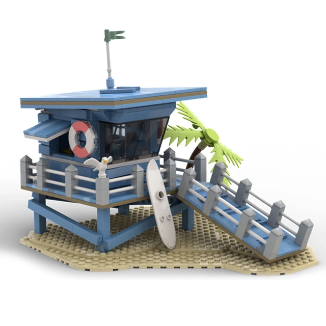 Technical Moc Bricks Street View Model Lifeguard Tower Modular Building ...