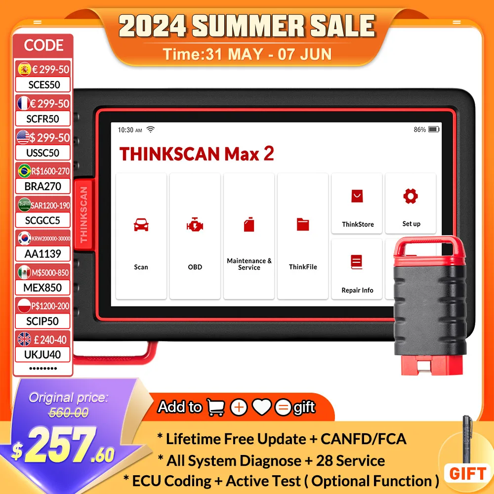 THINKCAR-ThinkScan-Max-2-OBD2-Scanner-Full-System-Car-Diagnostic-tool ...