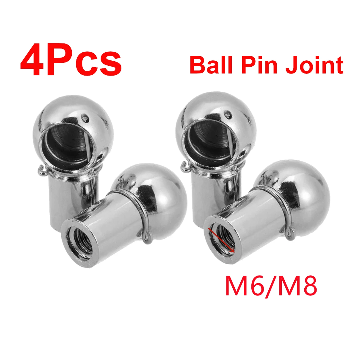 4Pcs-M6-M8-Gas-Strut-Rod-End-Fitting-Ball-Pin-Connector-Joint-Valve ...
