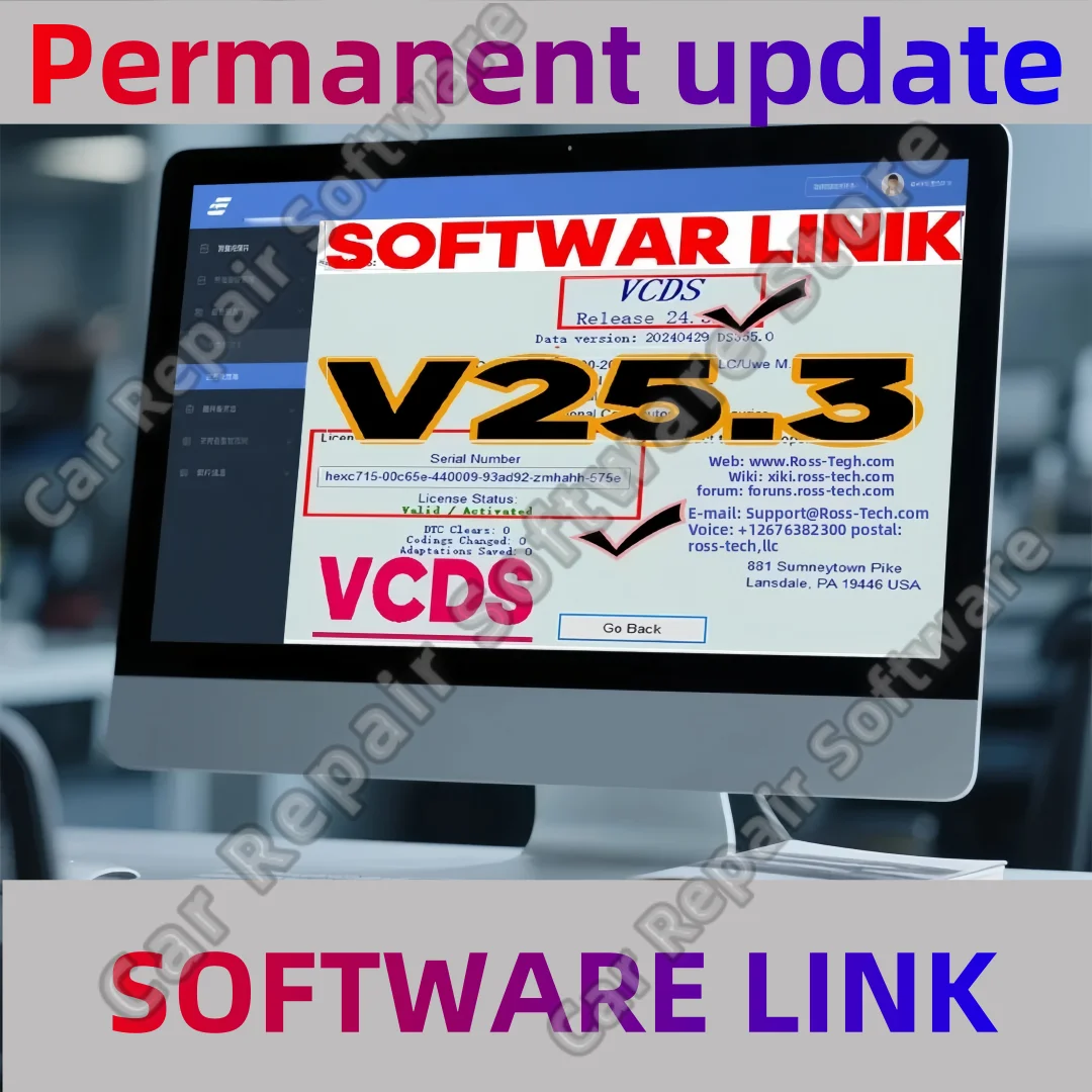 UPDATE SOFTWARE VCDS 2025 VAG COM OBD2 Scanner VAG HEX V2 USB Interface FOR VW AUDI Sko/da Seat ...