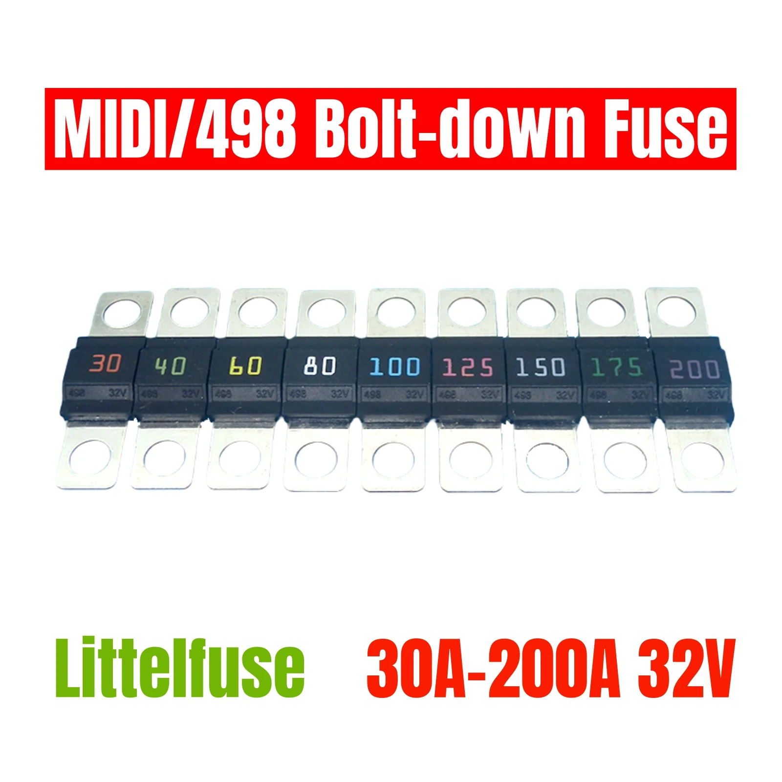 1PCS-Original-LF-Bolt-down-Fuse-498-MIDI-Flat-Type-Fuse-30A-40A-50A-60A ...