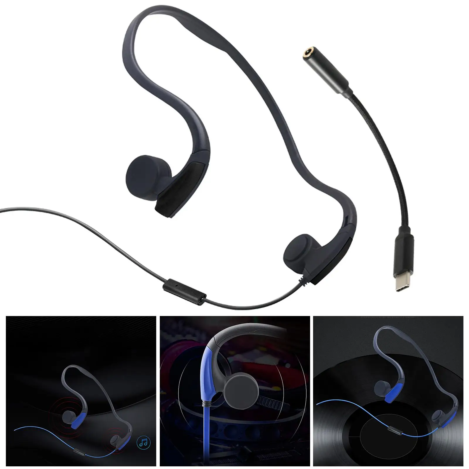 Bone-Conduction-Wired-Headset-Voice-Control-Music-Player-Bone ...