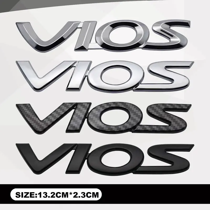 Car-Accessories-For-Toyota-Vios-Car-Trunk-Personalized-Fonts-Emblem-3D ...