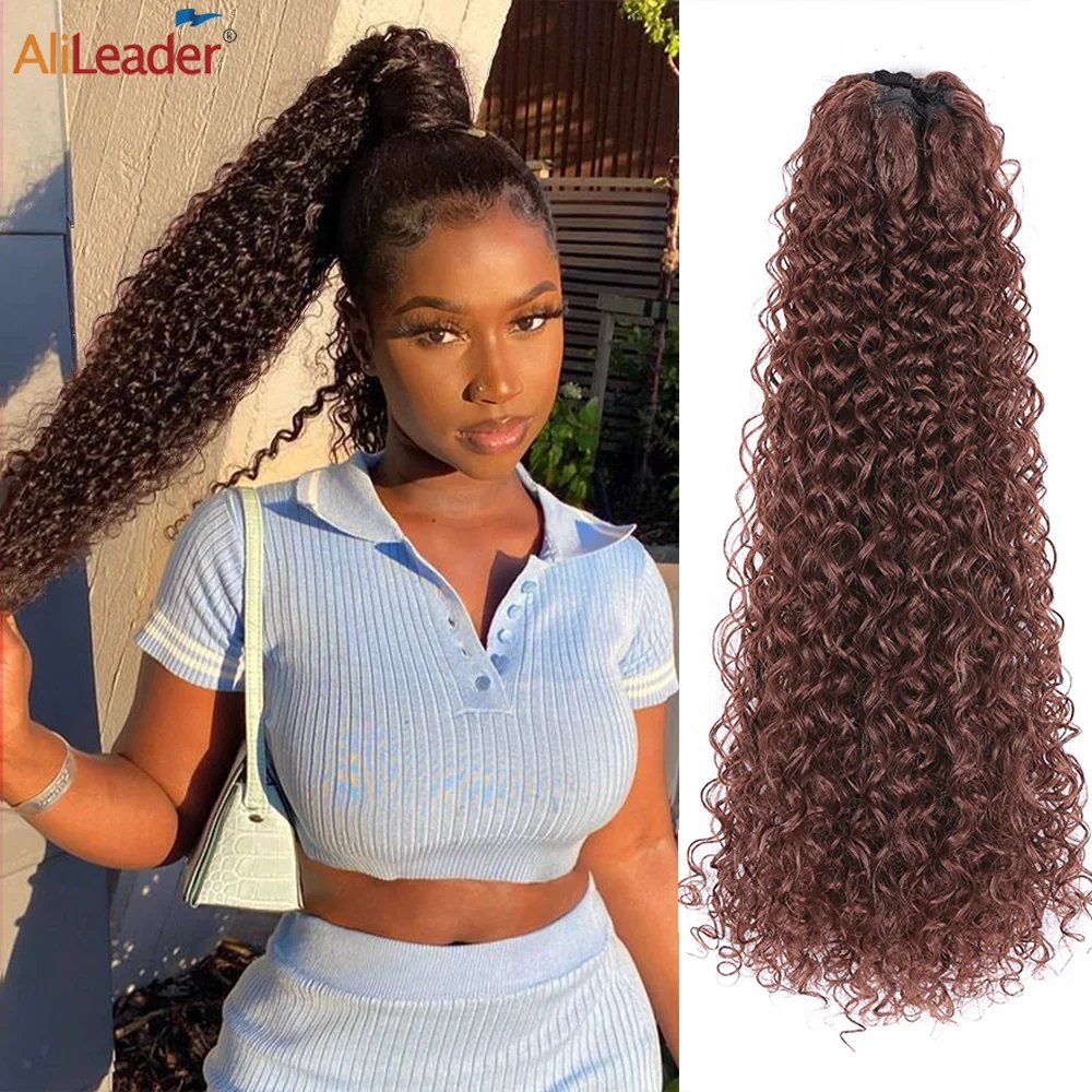 Afro-Kinky-Curly-Ponytail-Hair-Extensions-Wrap-Around-Clip-On-Ponytail ...