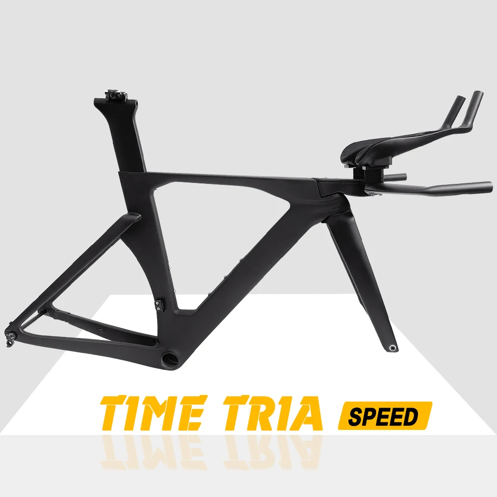 2024-New-Carbon-TT-Bike-Frame-Aero-Triathlon-Bike-Frameset-Disc-Brake-V ...