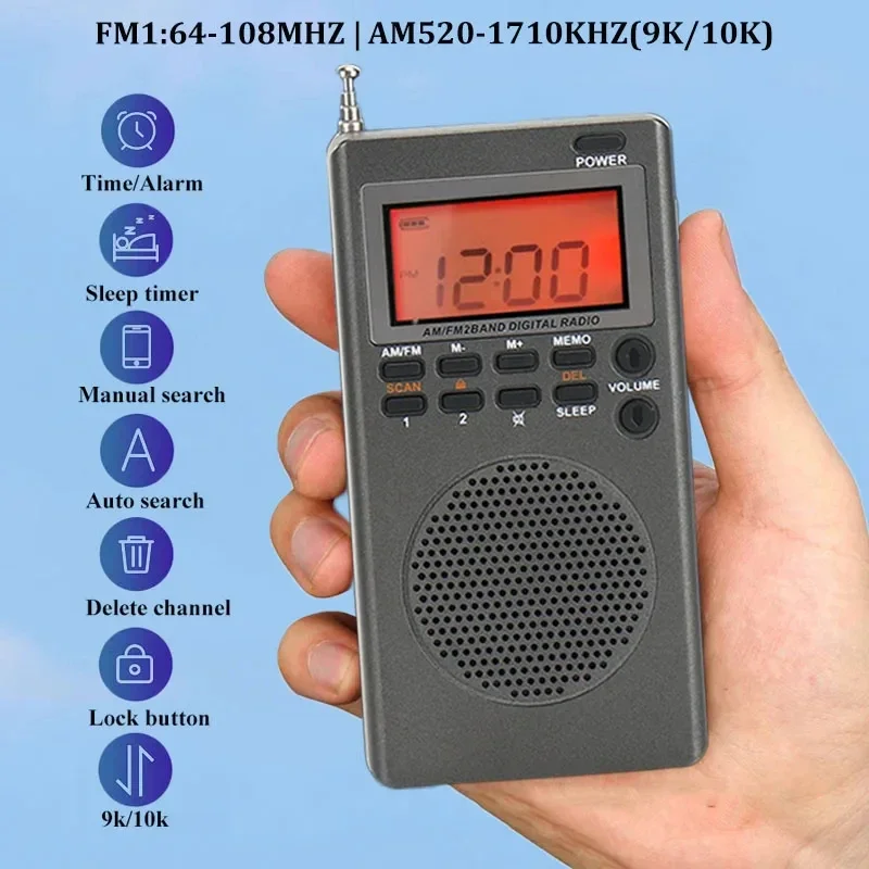 AM-FM-Portable-Radio-Personal-Radio-Backlight-HD-Display-Screen-Pocket ...