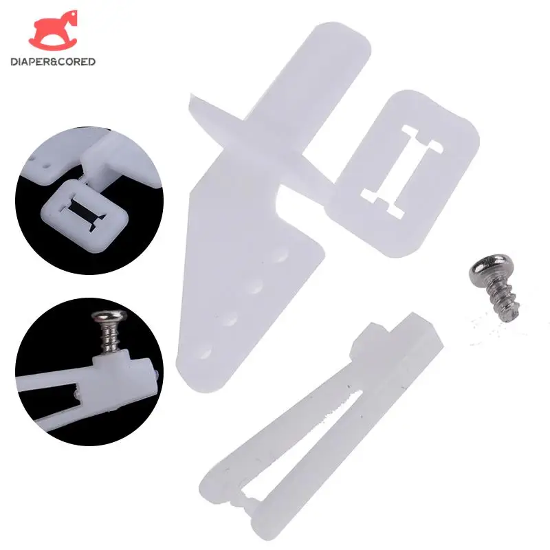 10-Sets-Medium-Lock-On-Nylon-Control-Horn-And-Clevis-21mm-Set-Rudder ...