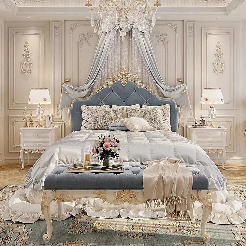 Hand-Carved-Master-Double-Bed-Queen-Princess-Bedding-Luxury-Double-Bed ...