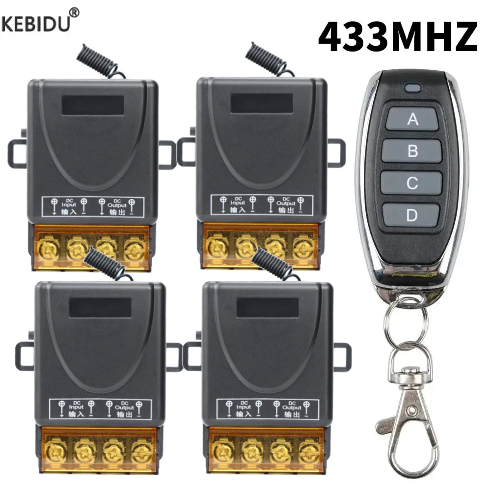 DC-12V-24V-48V-72V-433Mhz-Wireless-Remote-Control-Switch-30A-Relay-Receiver-Module-Transmitter ...