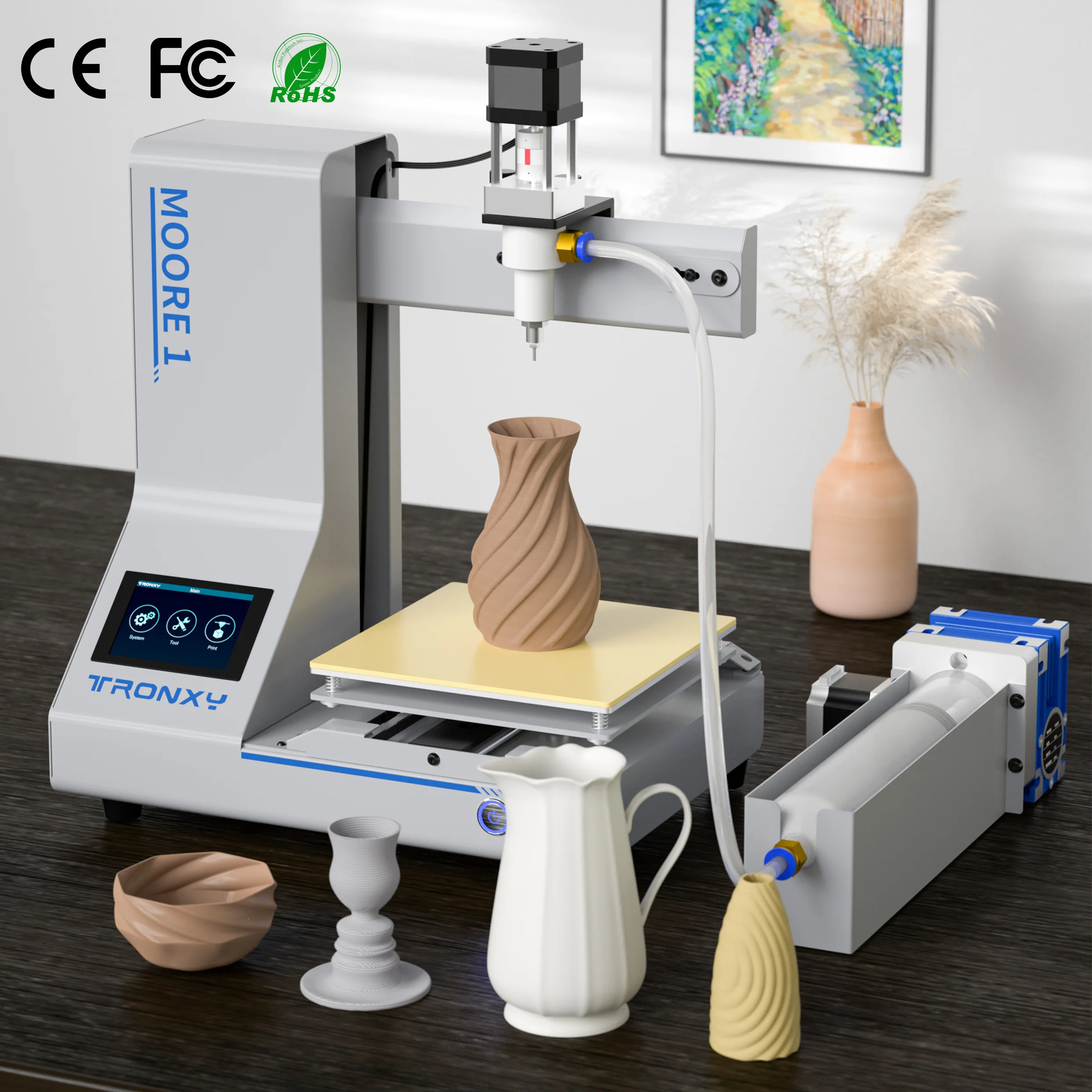 Tronxy-Moore-1-Mini-Clay-3D-Printer-Liquid-Deposition-Molding-Ceramic ...