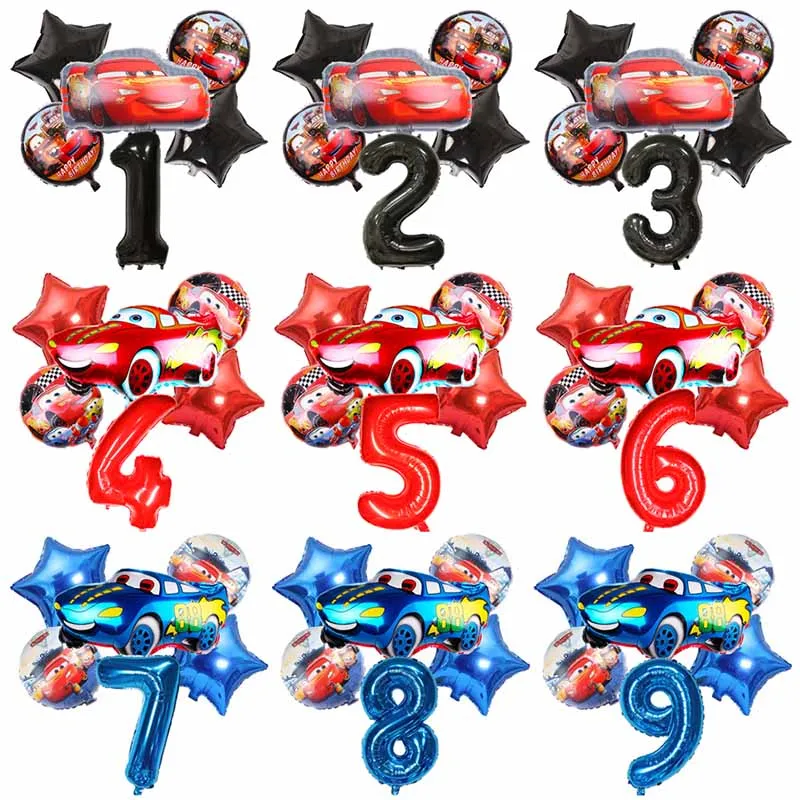 6pcs-disney-Cars-series-Balloons-set-Lightning-McQueen-Foil-Balloon ...