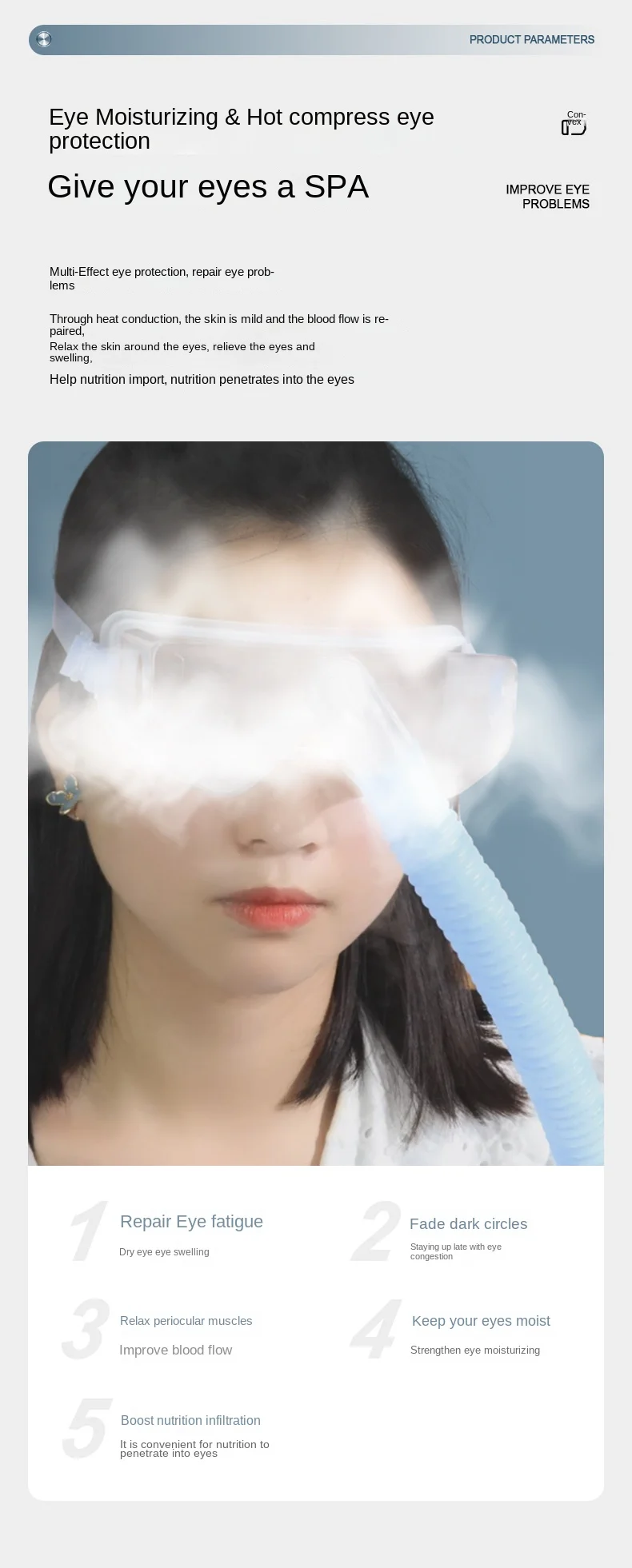 Hot and Cold SPA Eye Atomizer Dry Red Blood of The Eye Is Introduced ...