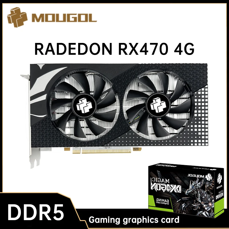 MOUGOL-Radeon-RX470-4G-Graphics-Card-GDDR5-Memory-AMD-Gaming-Card ...