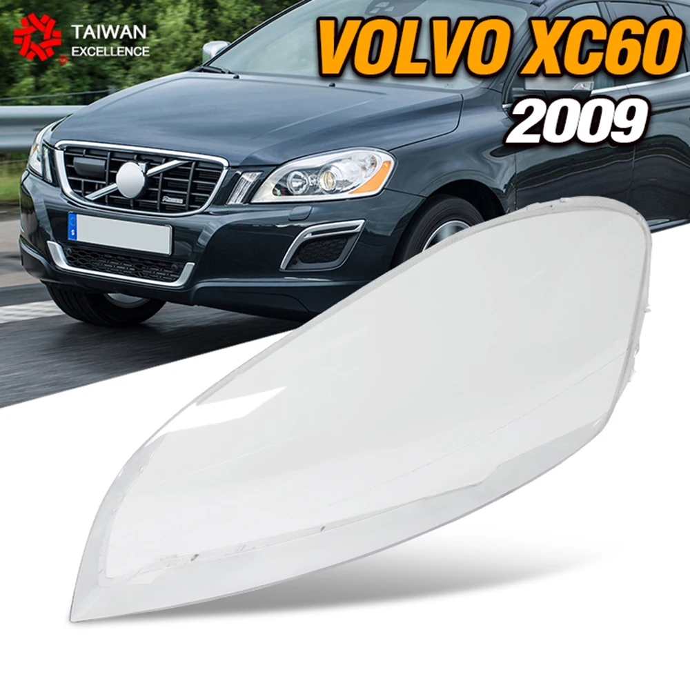 For-Volvo-XC60-2009-Plastic-Cover-Transparent-Shell-Headlight-Glass-Car ...