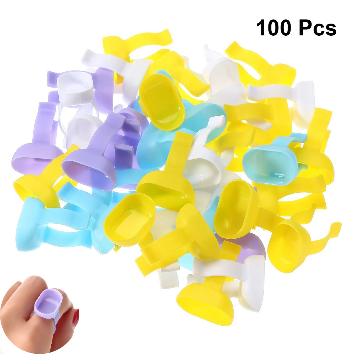 100pcs Dental Bowl Cup Prophy Ring Mixing Finger Dappen Dish Handy Tool ...