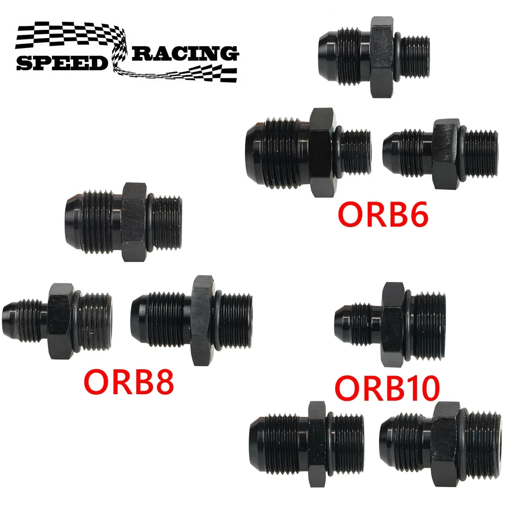 ORB O-ring AN6 AN8 AN10 Aluminum Male Flare Union Nitrous Oil Fuel Hose ...