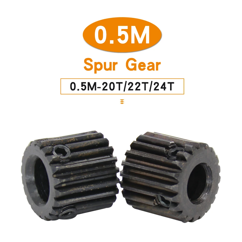 Spur Gear 0.5M-20T/22T/24T SC45#Carbon Steel Blackening Mini Gear Wheel ...