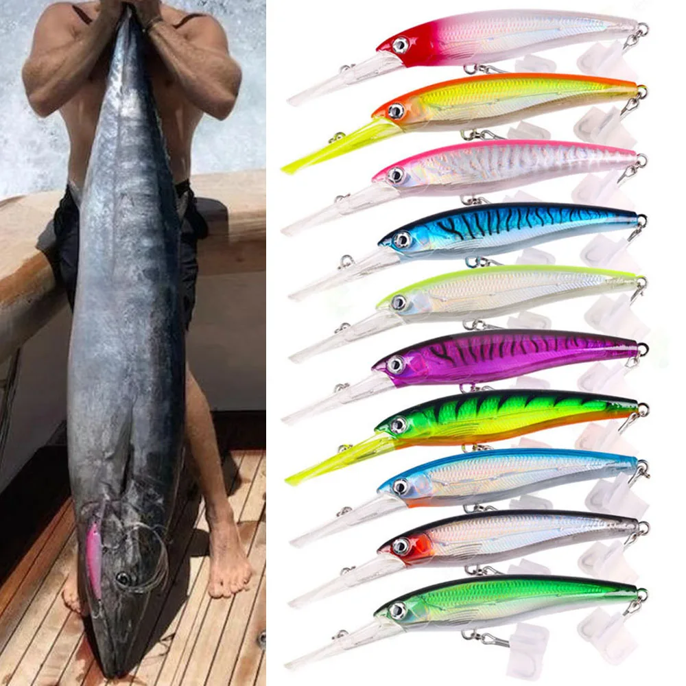 Deep Diving Minnow Wahoo Lure 48g 73g 90g Saltwater Artificial Baits ...