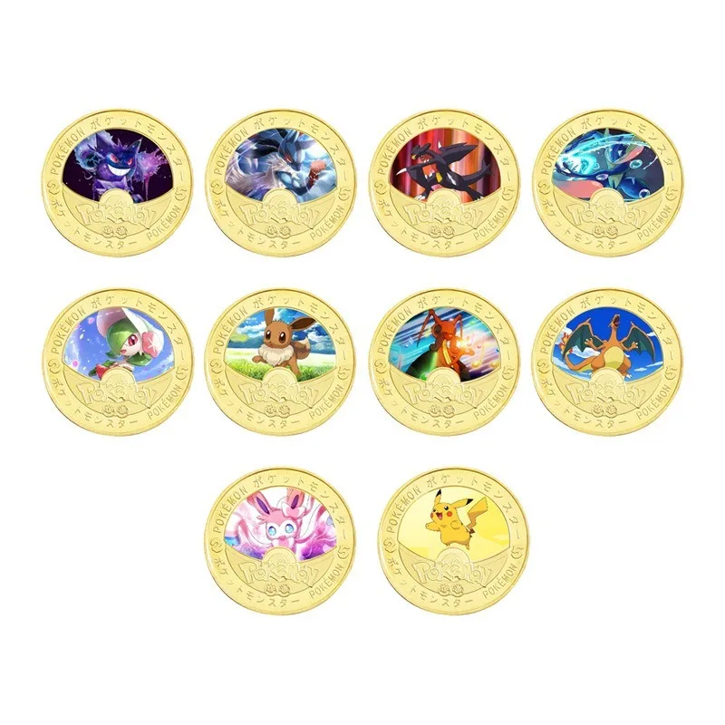 Moneda-de-recuerdo-de-dibujos-animados-de-Pok-mon-figura-de-acci-n-de ...