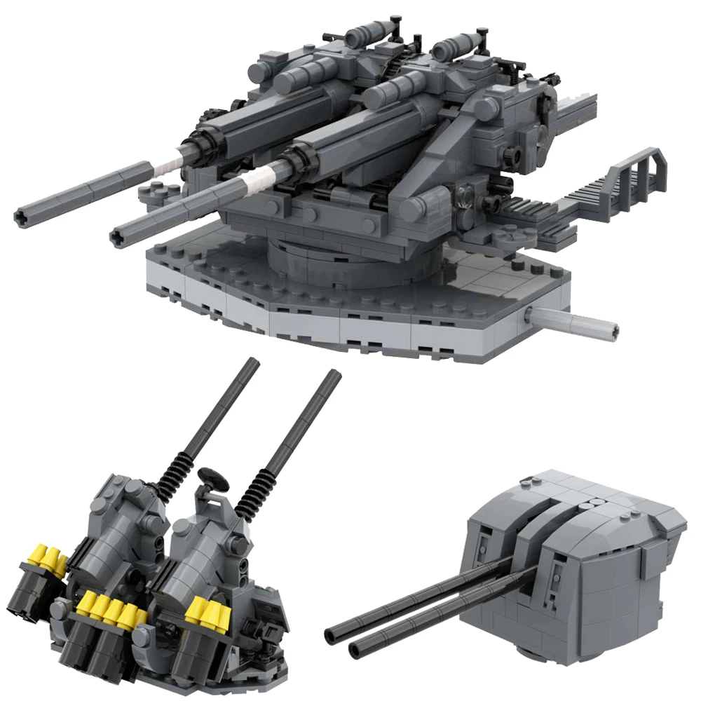 Military Weapons Toy Long Tom Flakzwilling 40 Howitzer Battleship ...