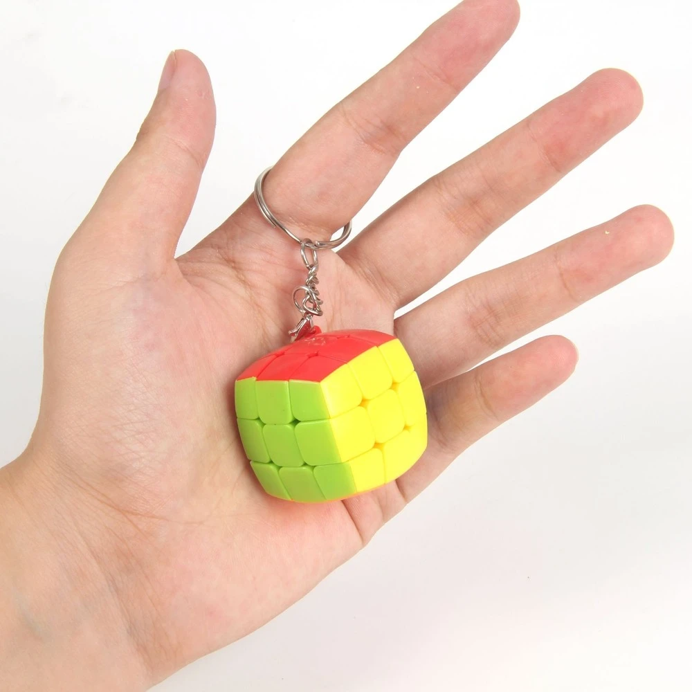 Mini Cube 3x3x3 Keychain Magic Cubes Puzzle Mofangge for Beginner ...