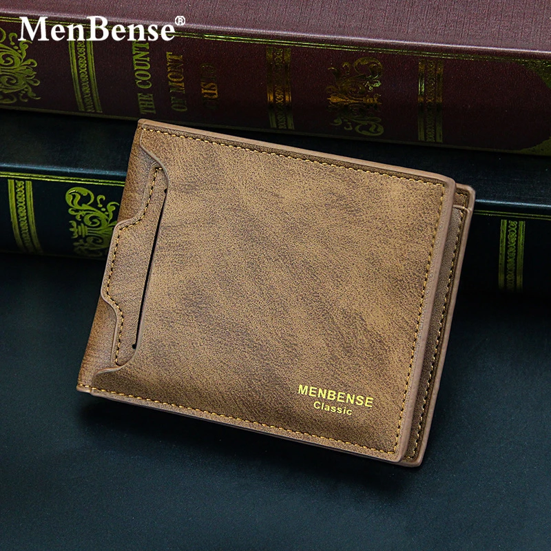 Retro Men's Wallet Business ID Card Holders Purse Small Leather Card ...