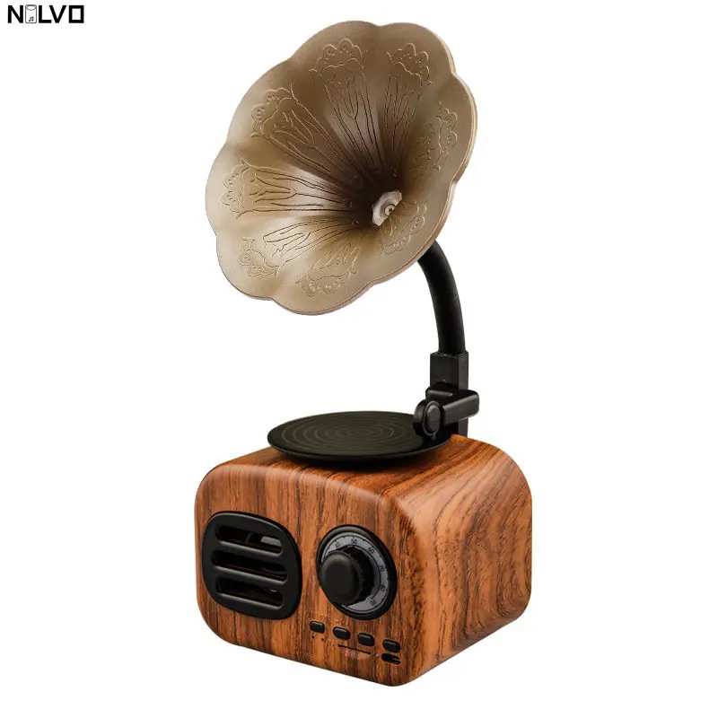 Retro Holz Tragbare Box Wireless Mini Lautsprecher Holzmaserung ...