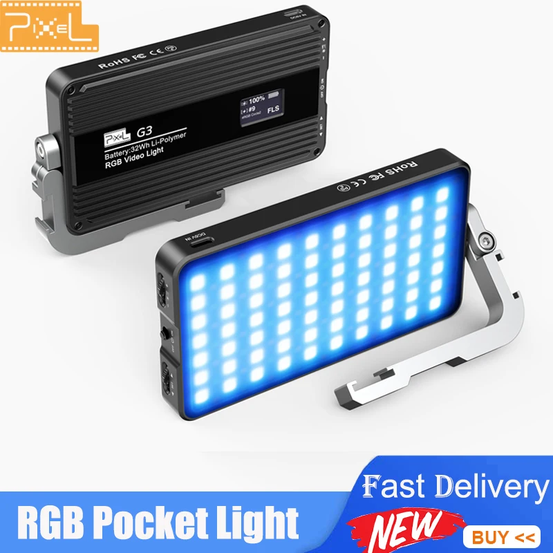 PIXEL G3 Portable RGB Pocket Light Bi-color 2600K~10000K LED Panel ...