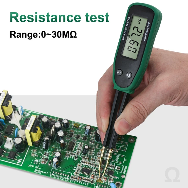 Mestek Smart SMD Tester Auto Range Scan Tweezer Digital Multimeter ...