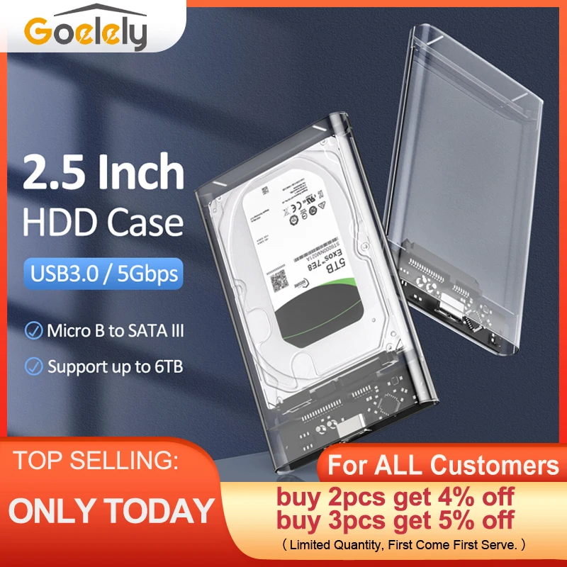 Goelely-USB-3-0-Externe-HDD-Fall-2-5-Zoll-Festplatte-Geh-use-Schnelle ...
