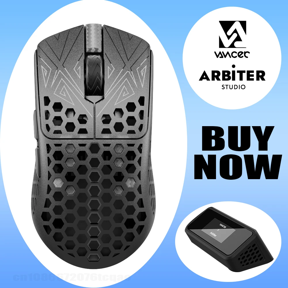 Vancer-Akitsu-Fibra-de-Carbono-Gaming-Mouse-8K-Dual-Mode-Leve-Tela-LCD ...