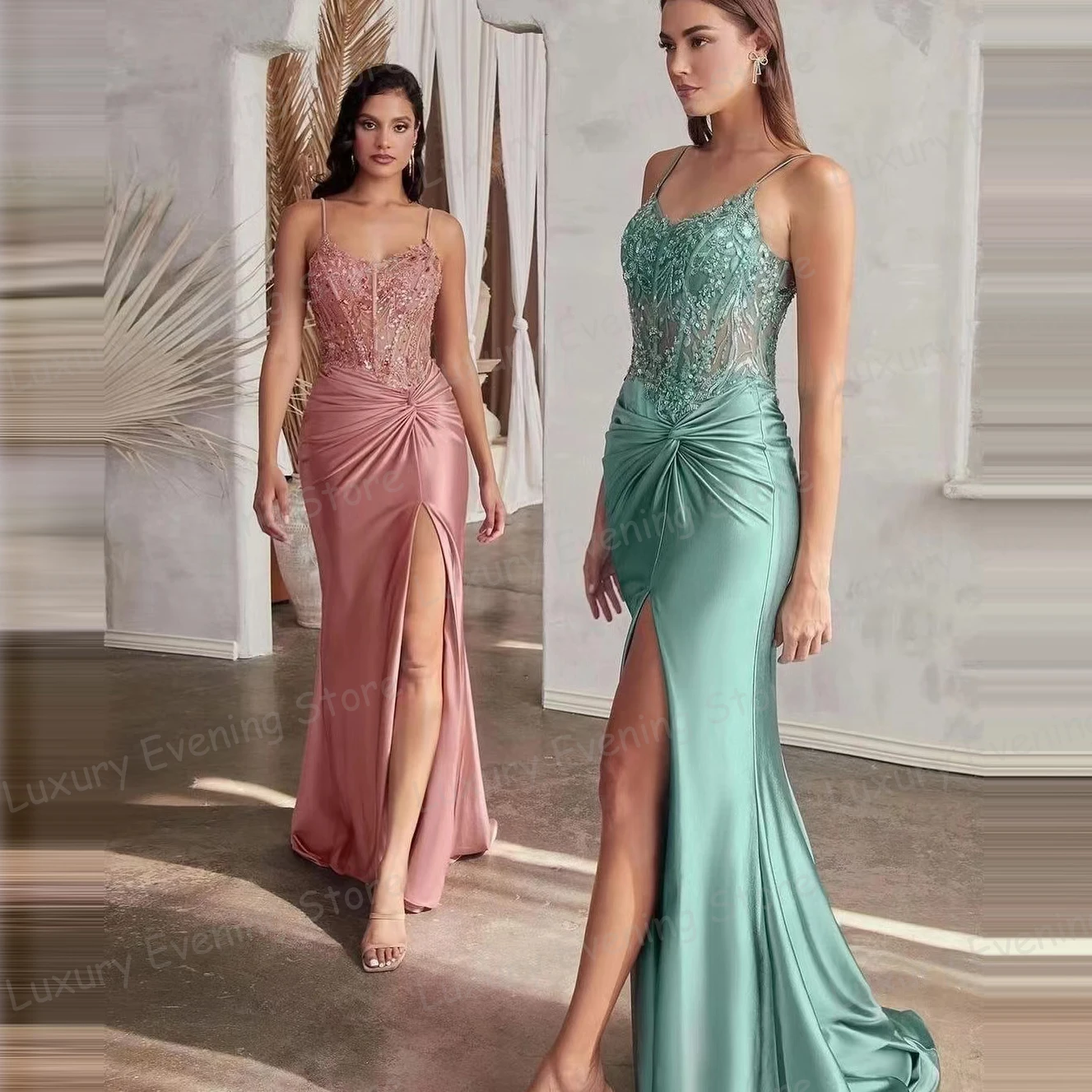 Elegant-Appliques-Candy-Color-Evening-Dresses-Mermaid-For-Woman ...
