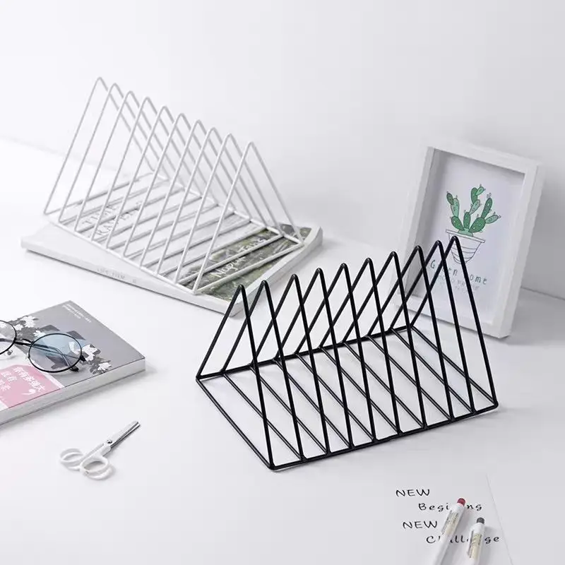 Nordic-Wrought-Iron-Creative-Triangle-Bookshelf-Iron-Lp-Record-Rack ...